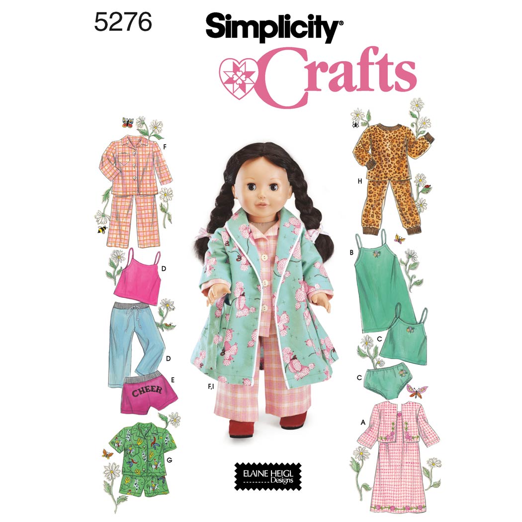Simplicity 5276 - Doll Clothes | Sewing Patterns – My Sewing Box Simplicity 5276 - Doll Clothes | Sewing Patterns – My Sewing Box