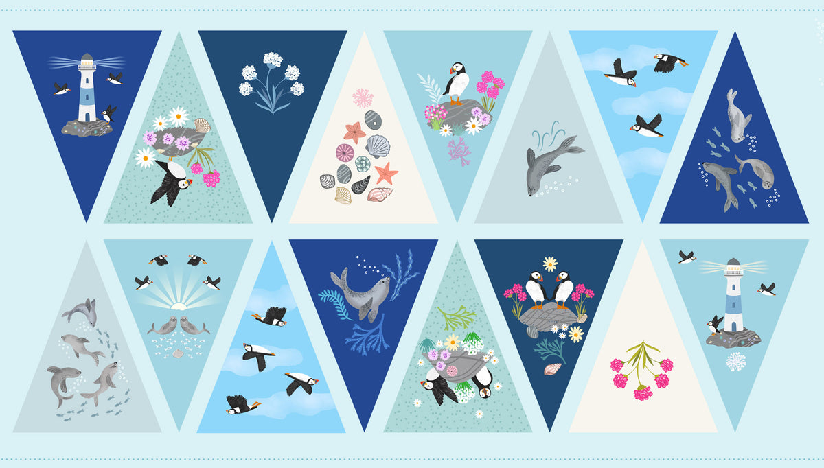 Lewis & Irene Puffin Rock Bunting Fabric Panel – My Sewing Box