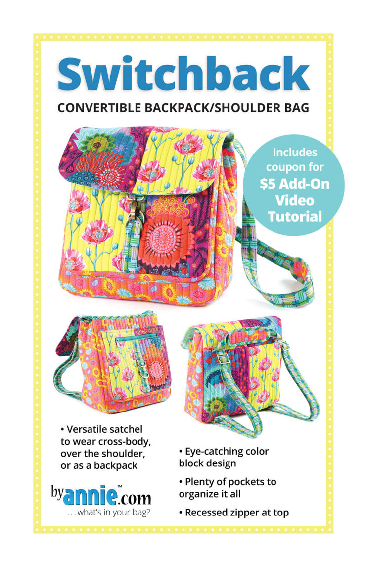By Annie Bag Sewing Pattern - Switchback Bag | Bag Patterns – My Sewing Box