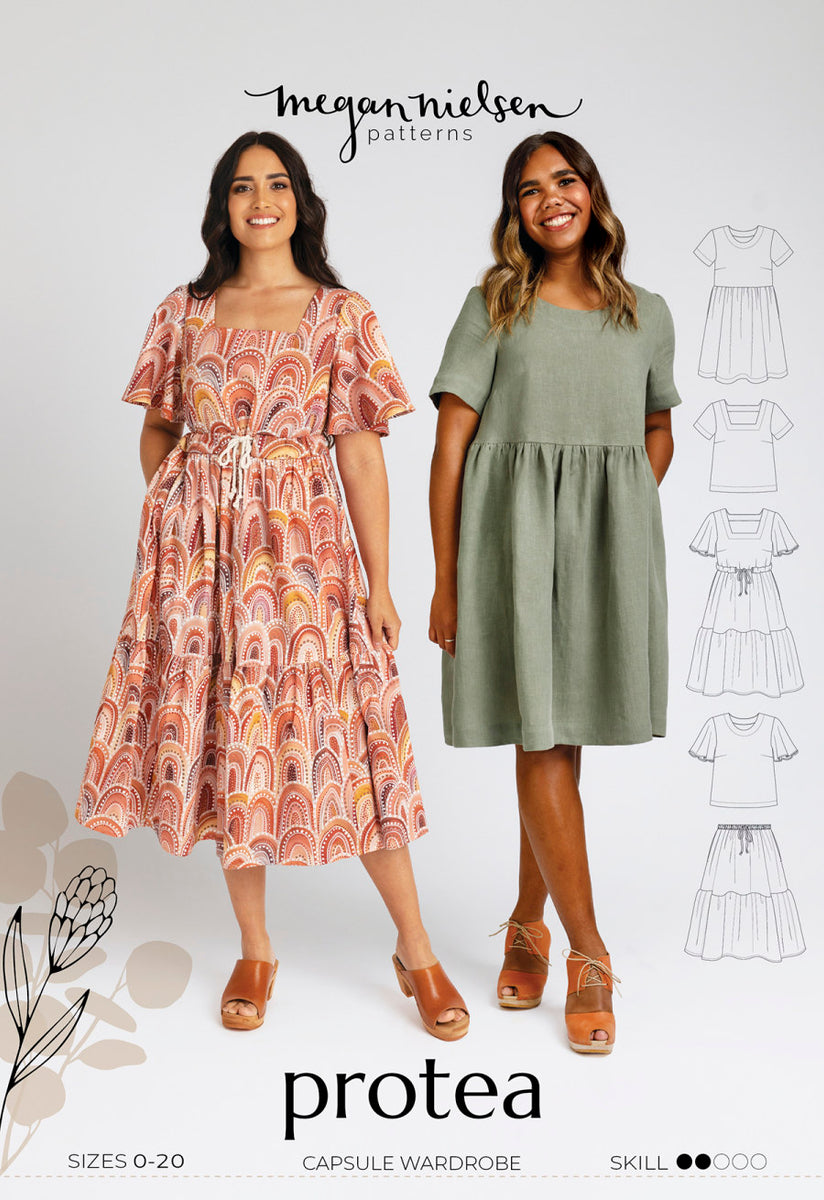 Megan Nielsen Sewing Pattern - Protea Capsule Wardrobe Set | Paper ...