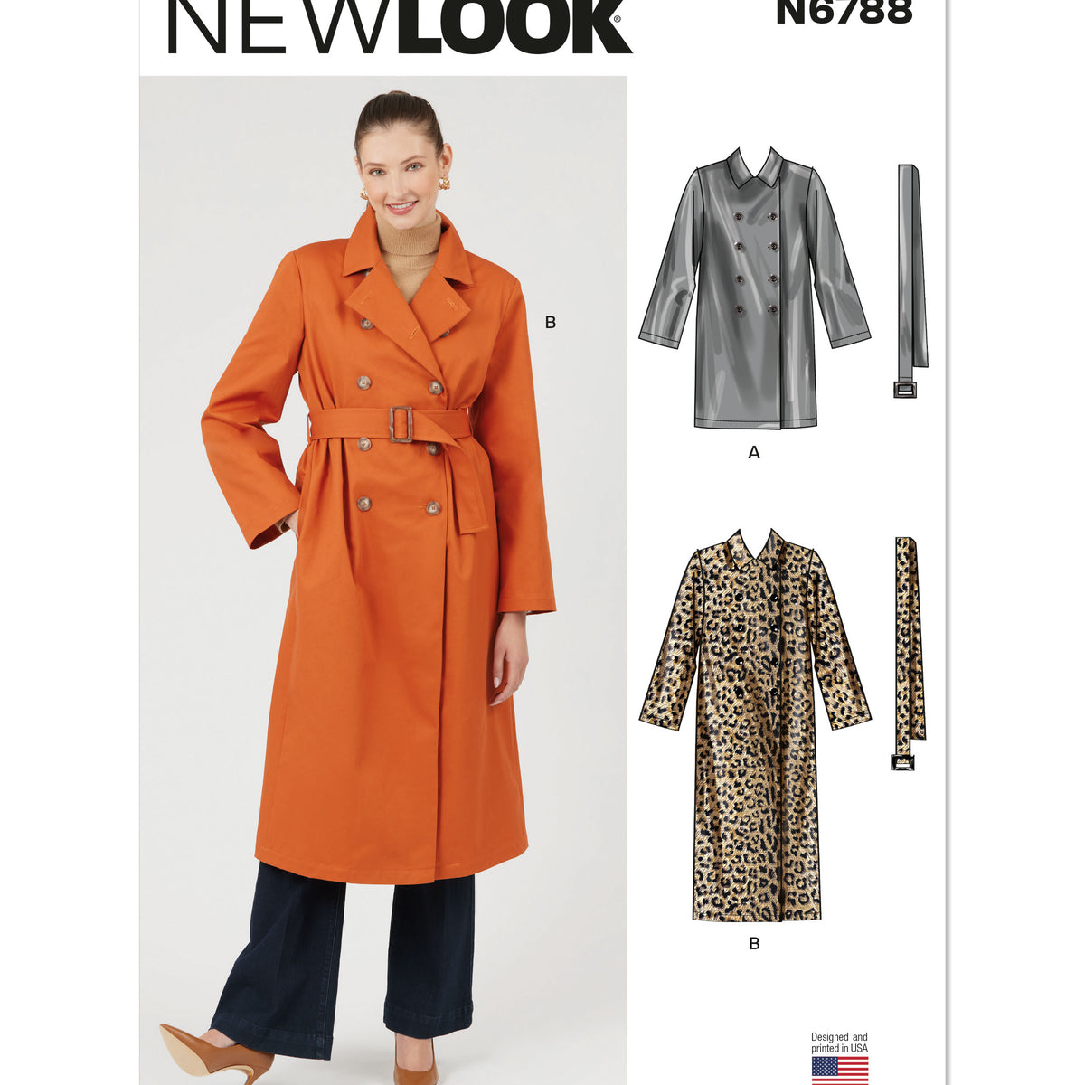 New Look Sewing Pattern N6788 - Misses' Trench Coat in Two Lengths and ...