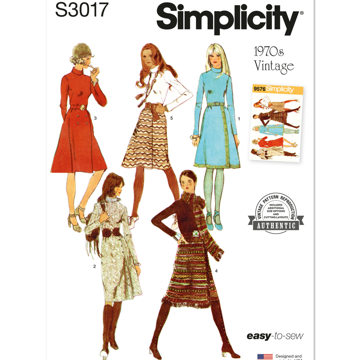 Simplicity Sewing Pattern S3017 - Misses' Dress with Front-Wrap Skirt ...
