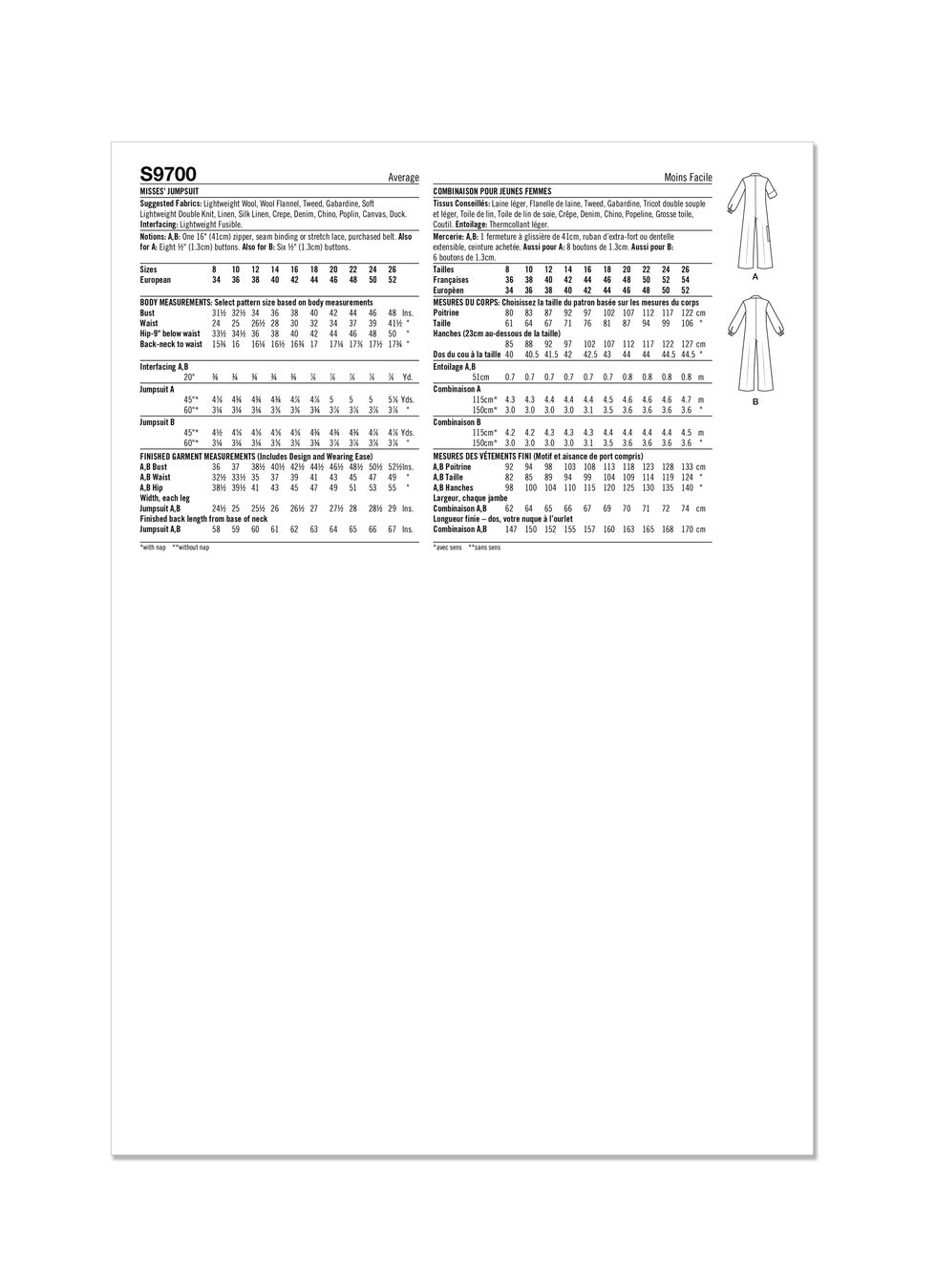 Simplicity Sewing Pattern S9700 - Misses' Vintage Jumpsuit – My Sewing Box