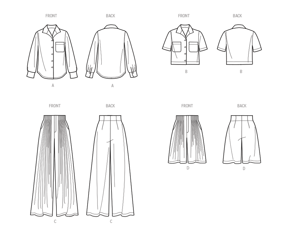 Simplicity Sewing Pattern S9715 - Misses' Shirt, Pants and Shorts – My ...