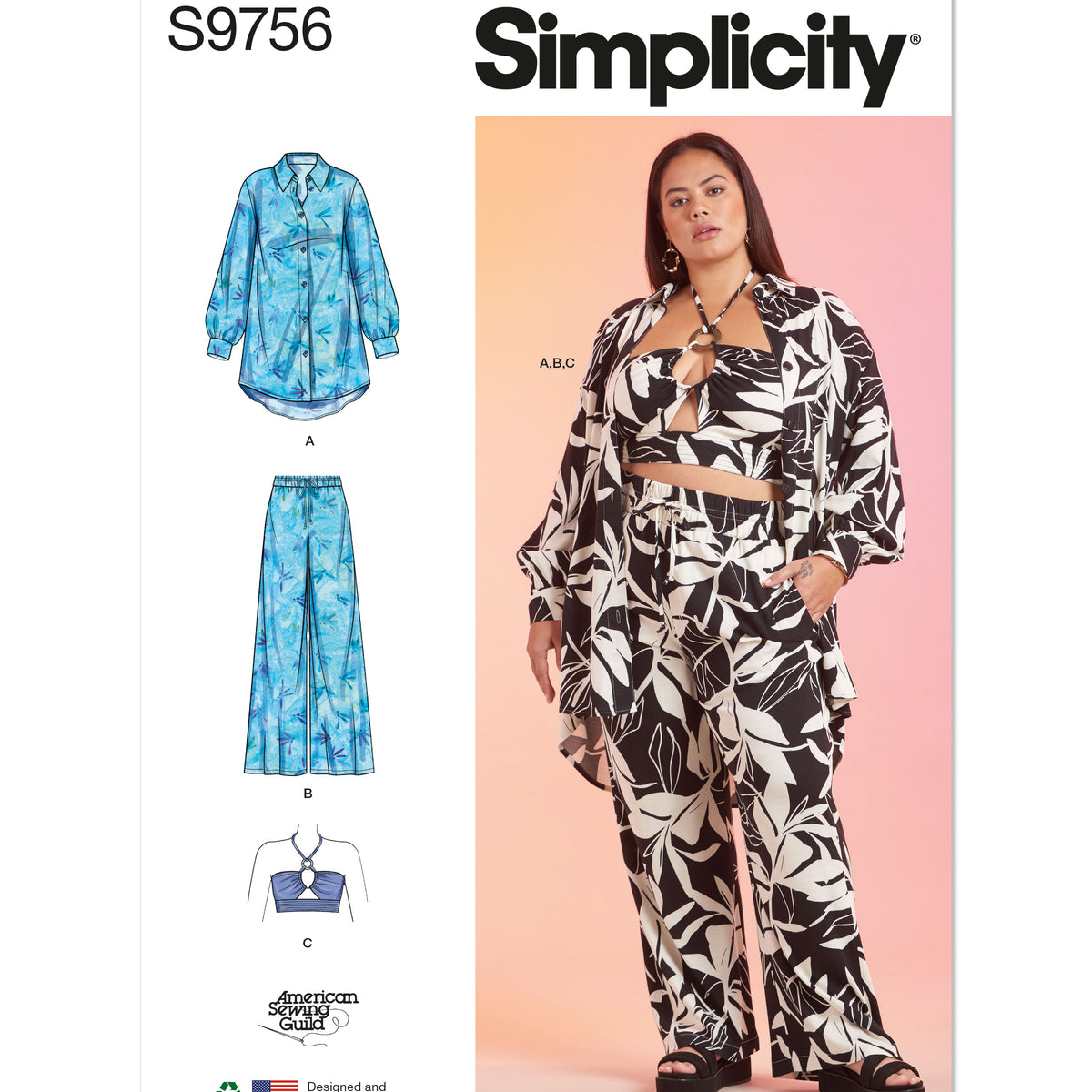 Simplicity Sewing Pattern S9756 - Misses' and Women's Shirt, Pants and ...