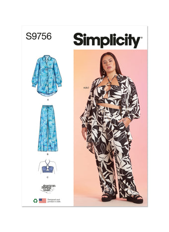 Simplicity Sewing Pattern S9756 - Misses' and Women's Shirt, Pants and ...