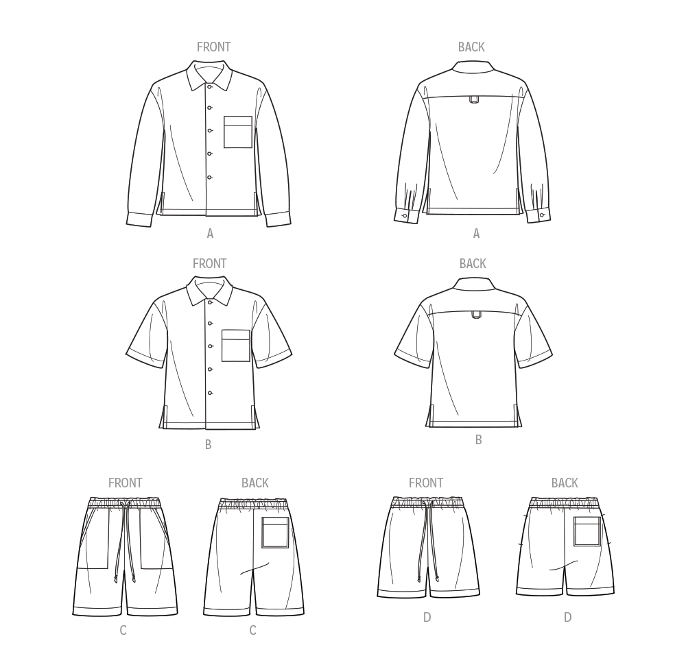 Simplicity Sewing Pattern S9758 - Men's Shirts and Shorts by Norris Da ...