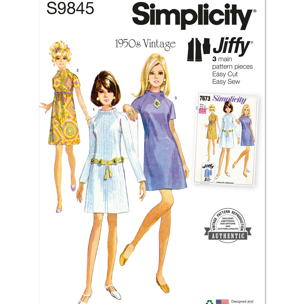 Simplicity Sewing Pattern S9845 - Misses' Dress in Two Lengths – My ...