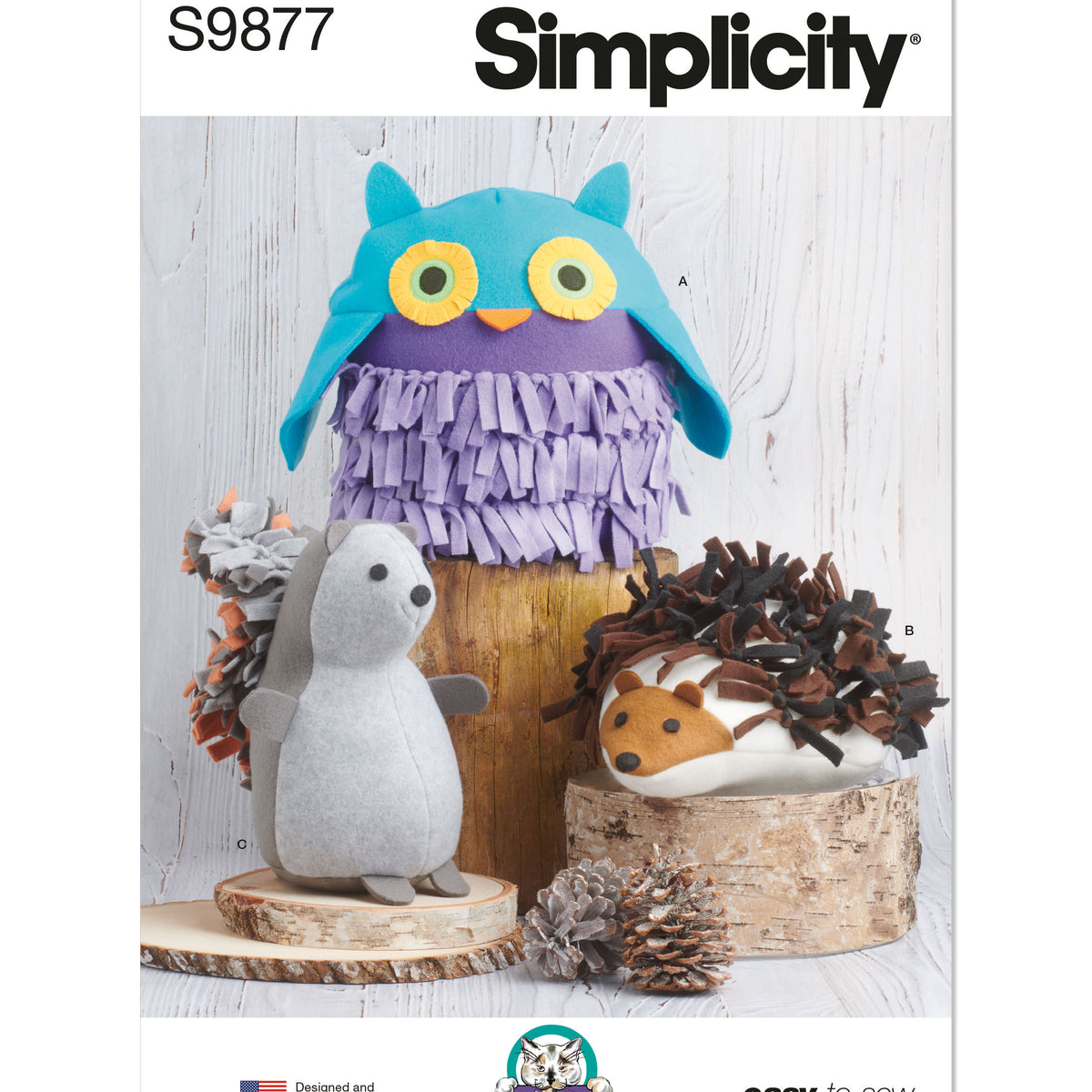 Simplicity Sewing Pattern S9877 - Plush Animals by Carla Reiss Design ...