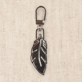Silver Feather Zipper Puller | Fastenings & Accessories – My Sewing Box