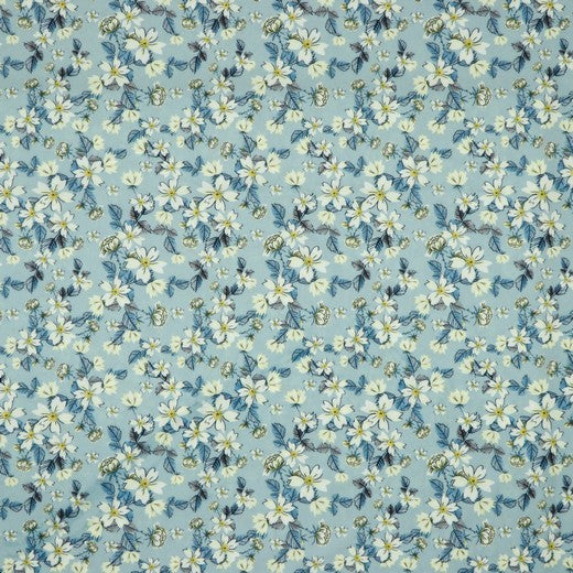 Magnolia Light Blue Stretch Satin Fabric | Dressmaking Fabrics – My ...