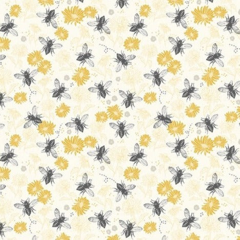 Riley Blake Honey Bee - Floral Parchment - 100% Cotton Fabric – My ...
