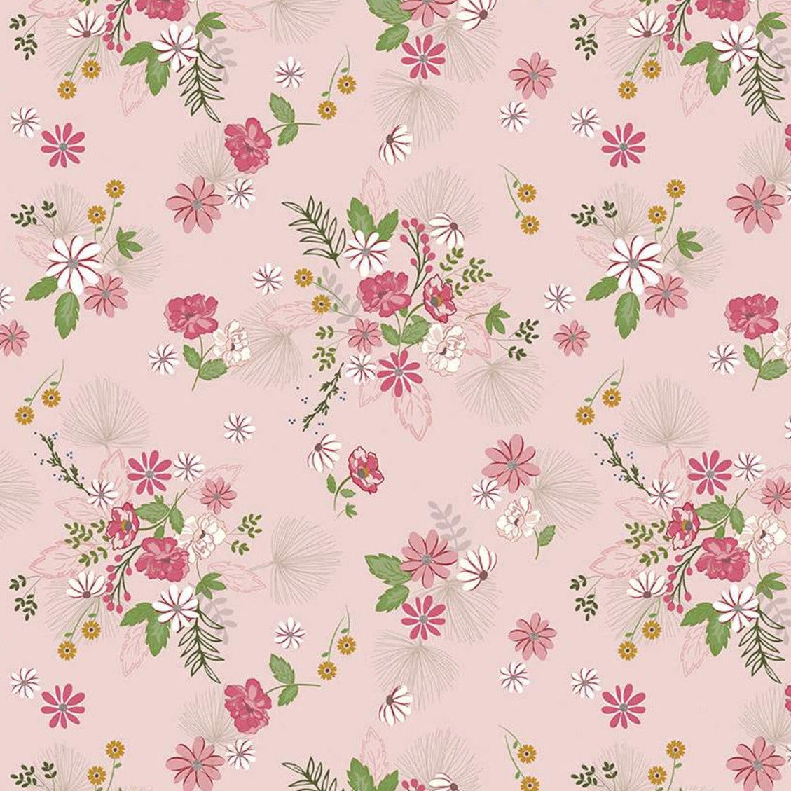 Riley Blake Enchanted Meadow - Main Pink - 100% Cotton Fabric – My ...