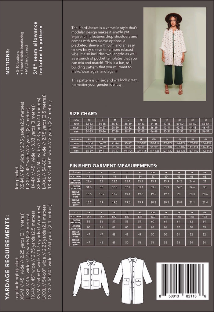 Friday Pattern Company Sewing Pattern - The Ilford Jacket | Paper ...