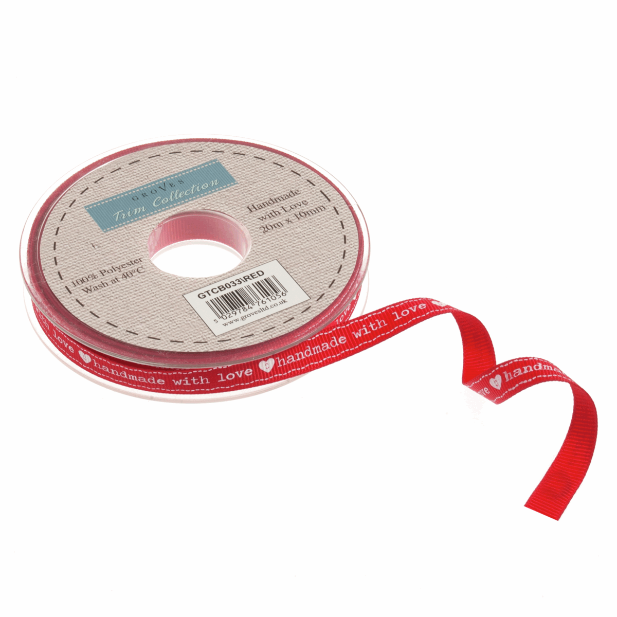 10mm Handmade With Love Ribbon | Ribbons and Trims – My Sewing Box