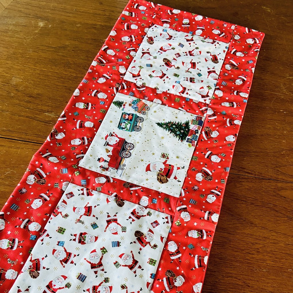 Santa Christmas Table Runner PDF Pattern | Downloadable Sewing Patterns ...