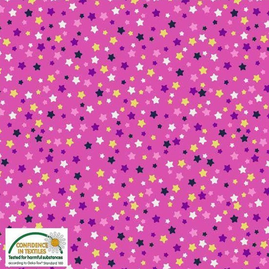 Stof of Denmark Starburst Pink Avalana Jersey Fabric | Stretch Fabrics ...
