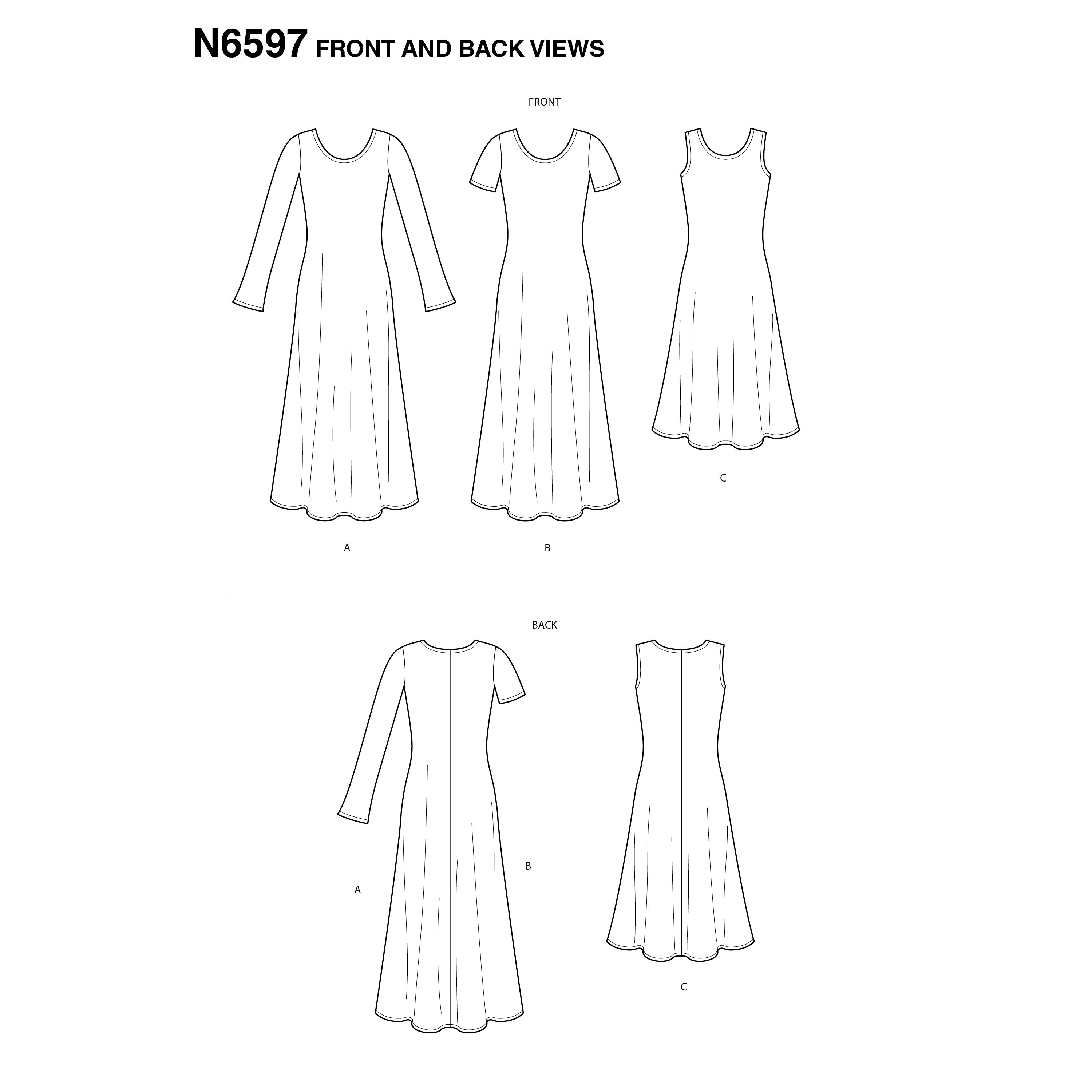 New Look Sewing Pattern N6597 - Misses' Knit Dress – My Sewing Box