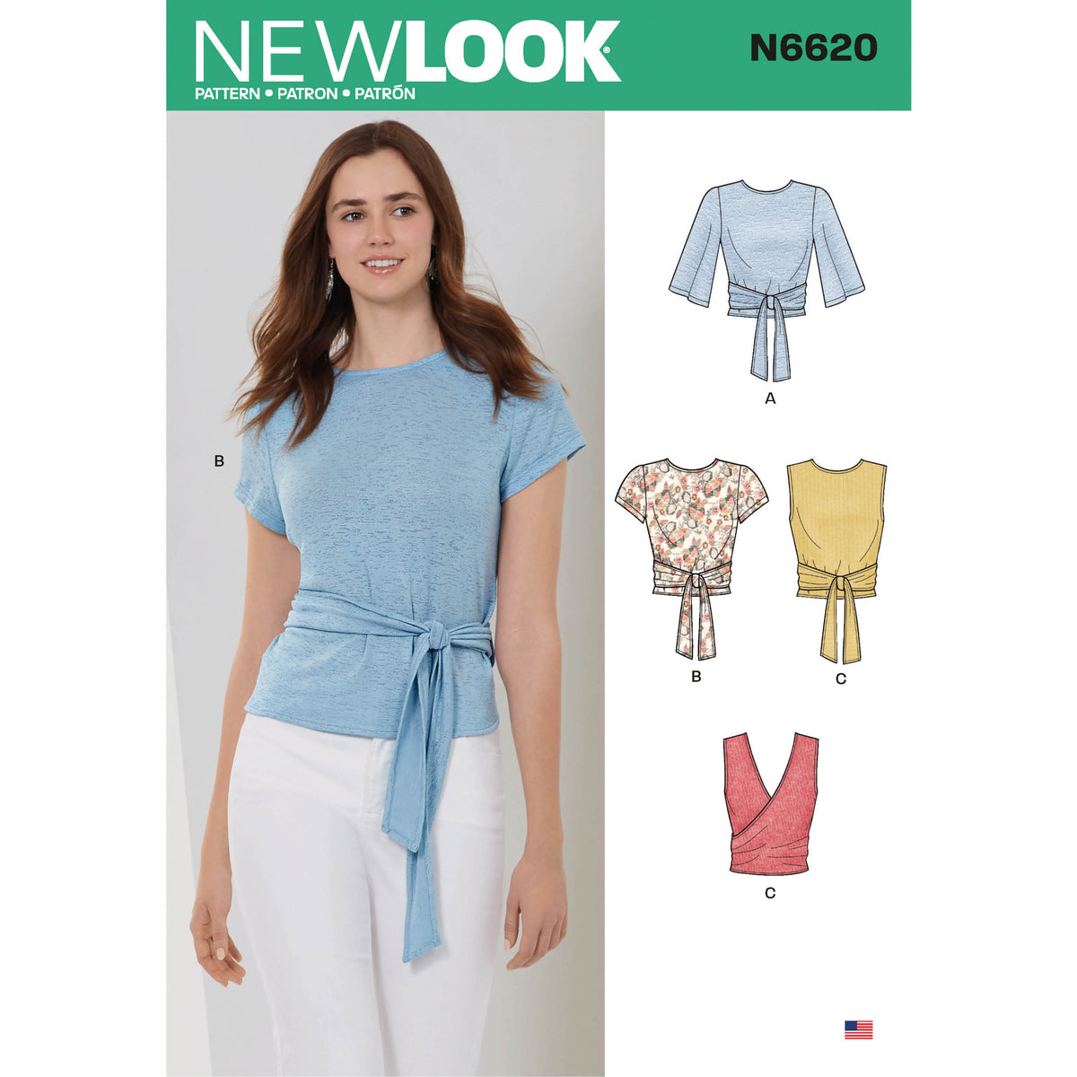 New Look Sewing Pattern N6620 - Misses' Wrap Tops | Sewing Patterns ...