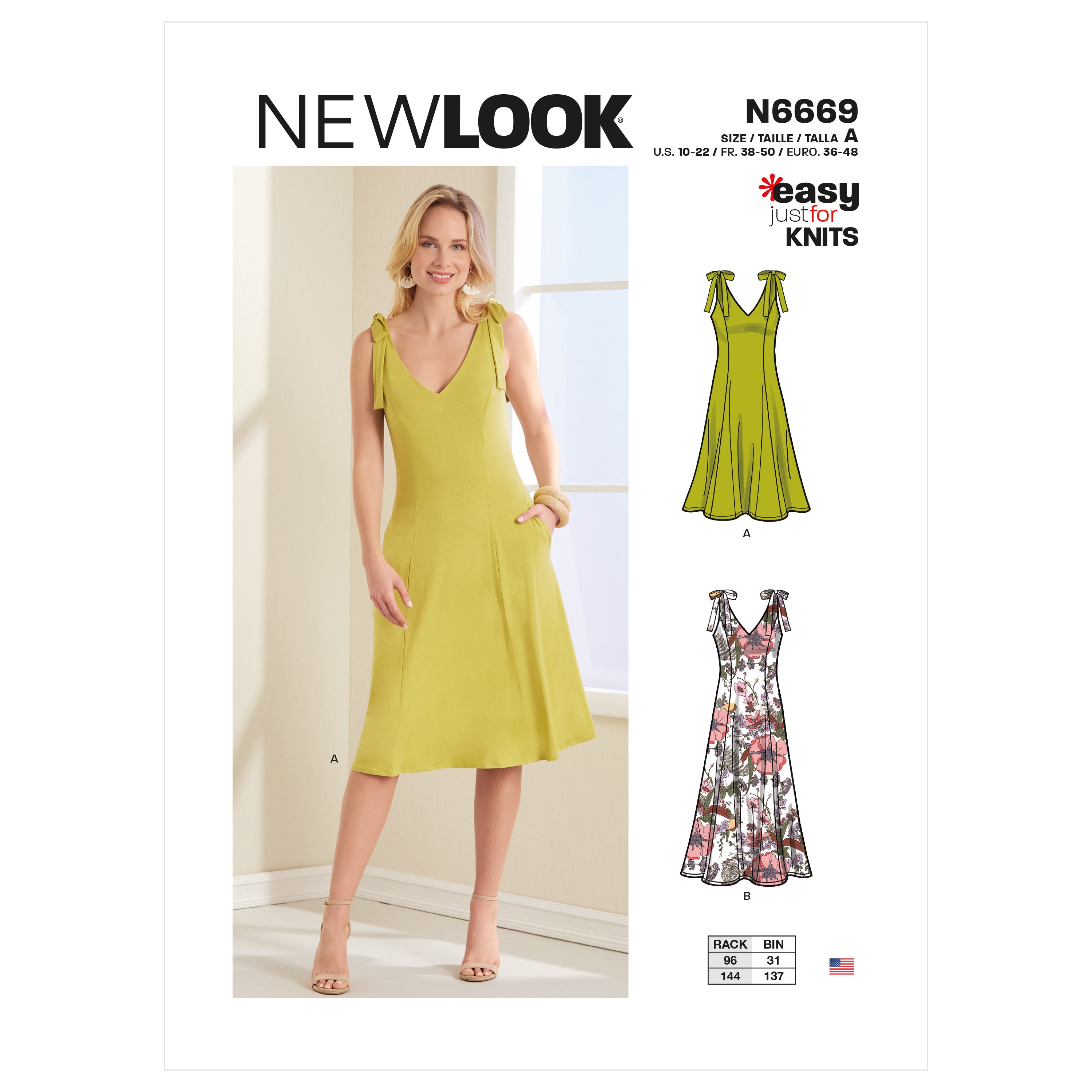New Look Sewing Pattern N6669 - Misses' Knit Dress | Sewing Patterns ...