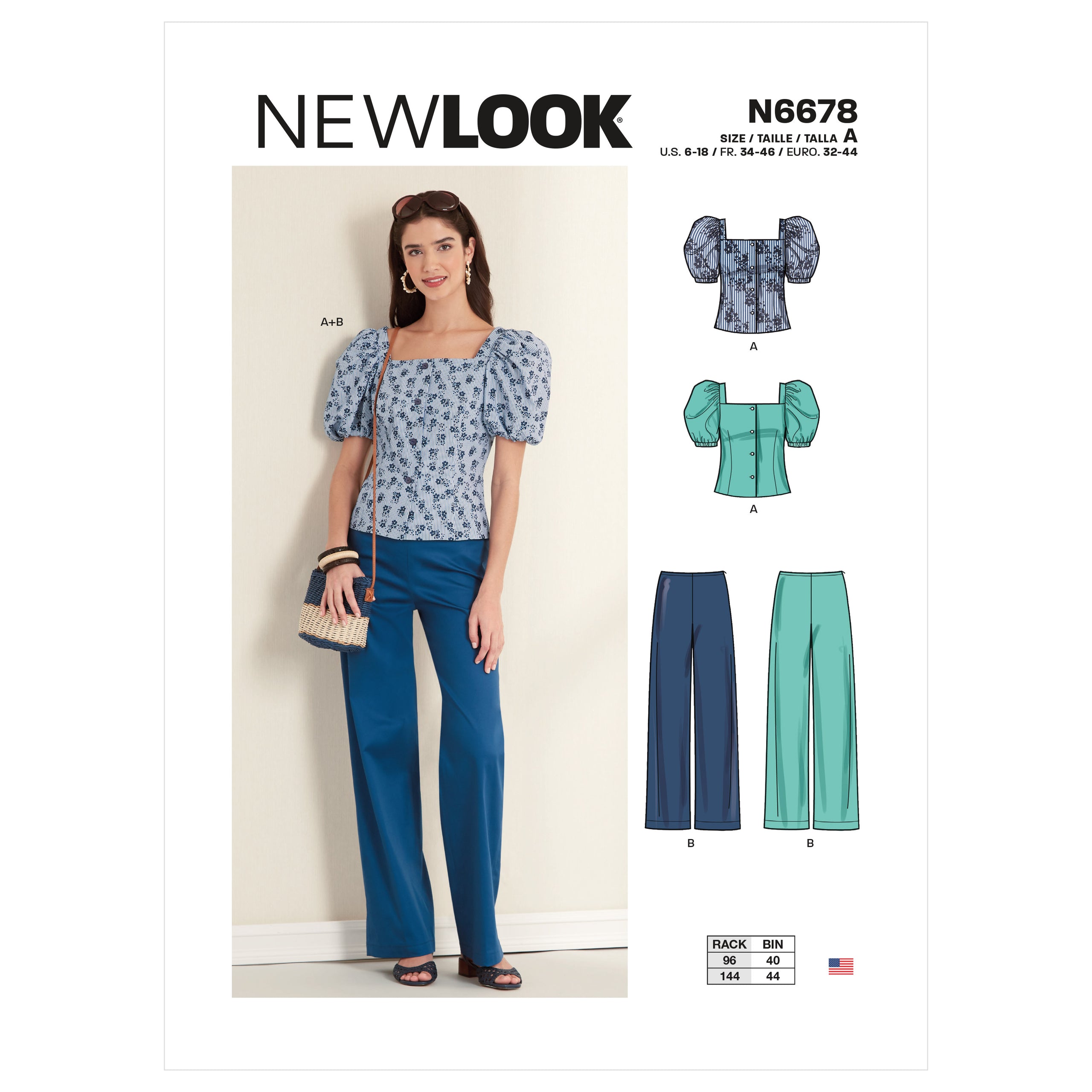 New Look Sewing Pattern N6678 - Misses' Top and Trousers | Sewing ...