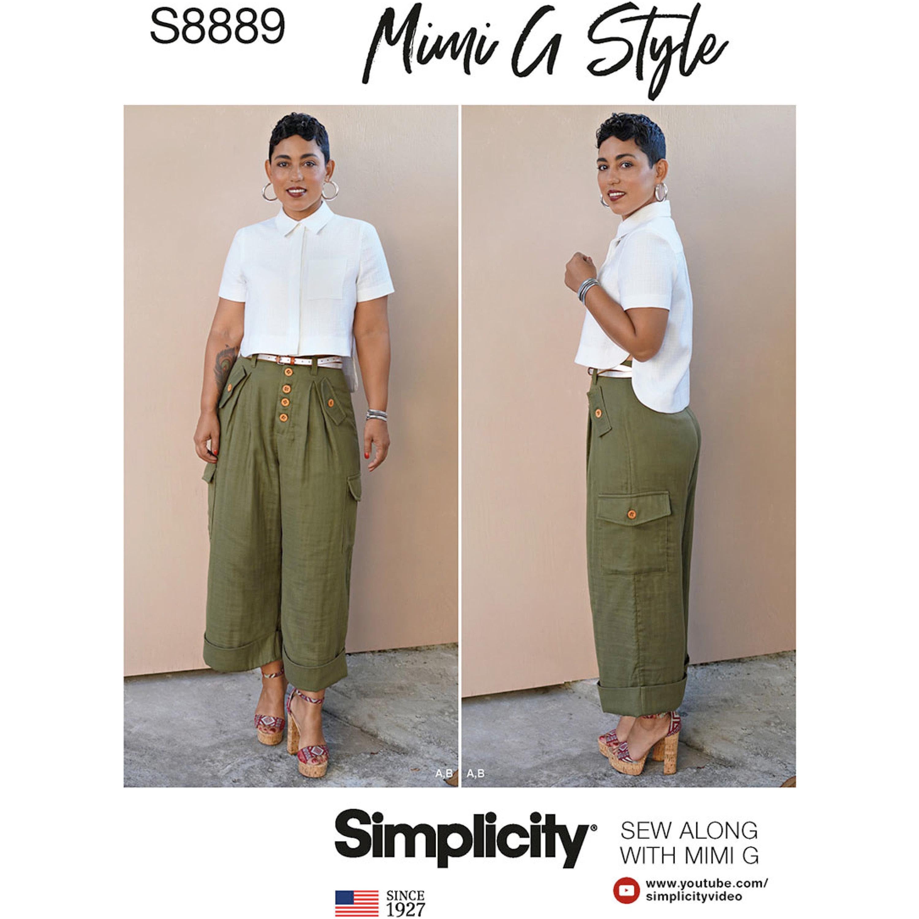 Simplicity Pattern S8889 - Misses' Shirt and Wide Leg Pants | Sewing ...