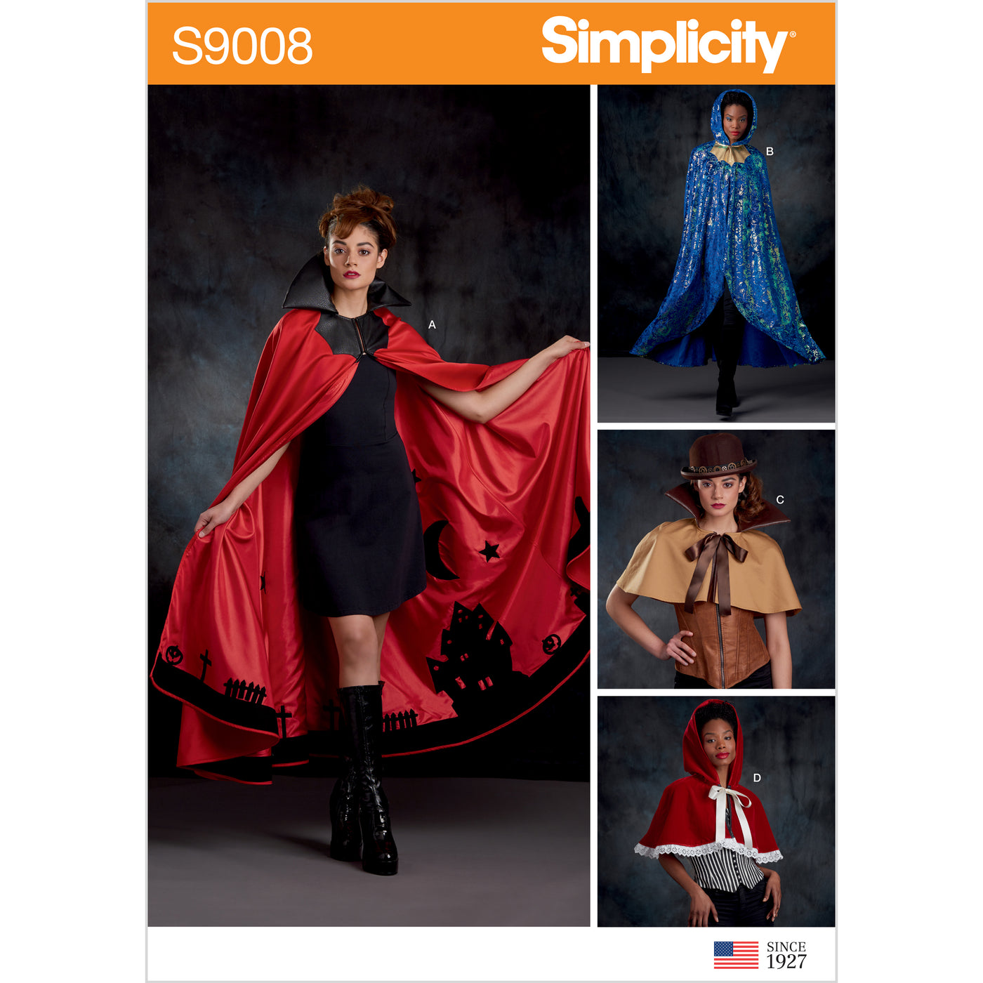 Simplicity Sewing Pattern S9008 - Misses' Cape with Tie Costumes – My ...