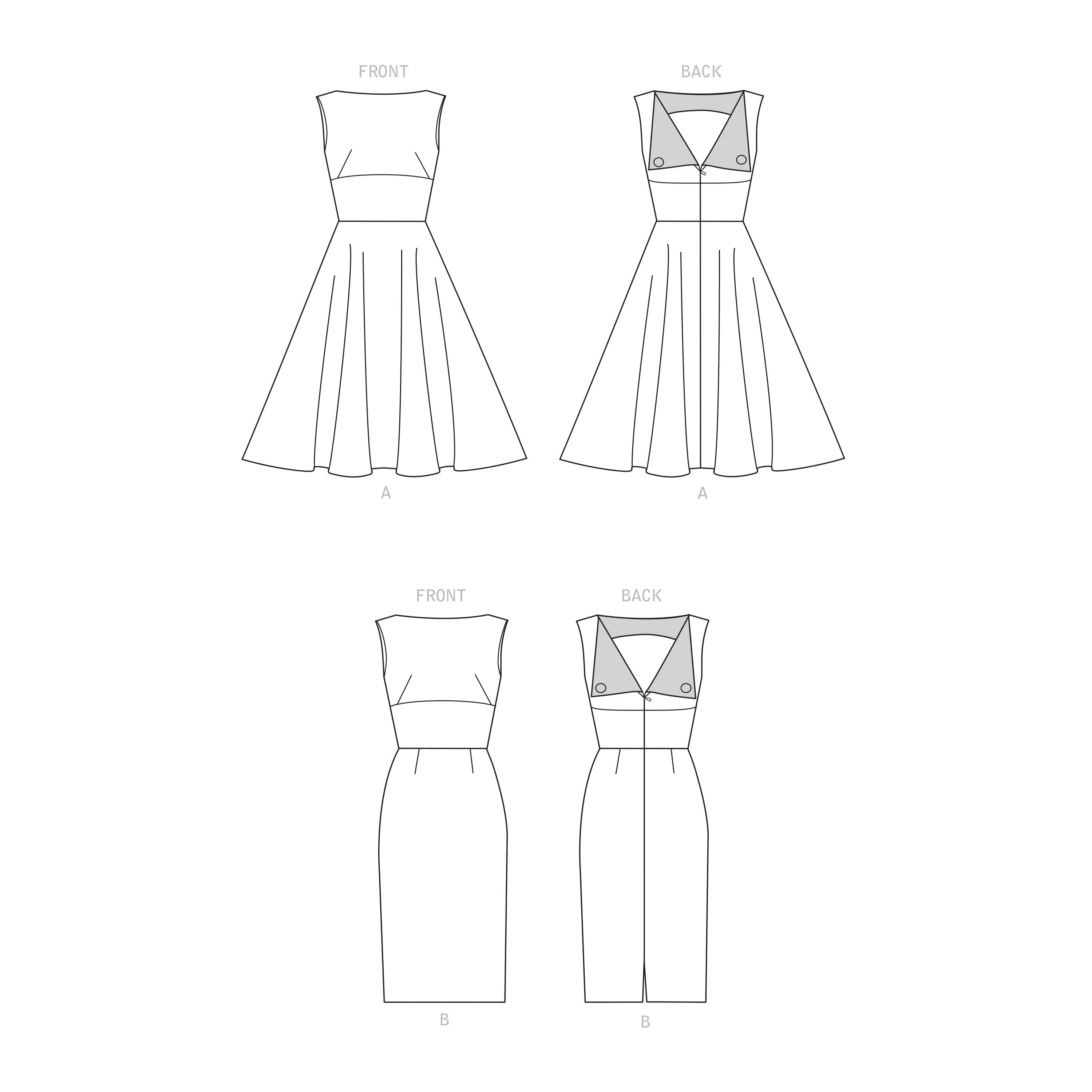 Simplicity Sewing Pattern S9286 - Misses' Fold-back Facing Dresses – My ...