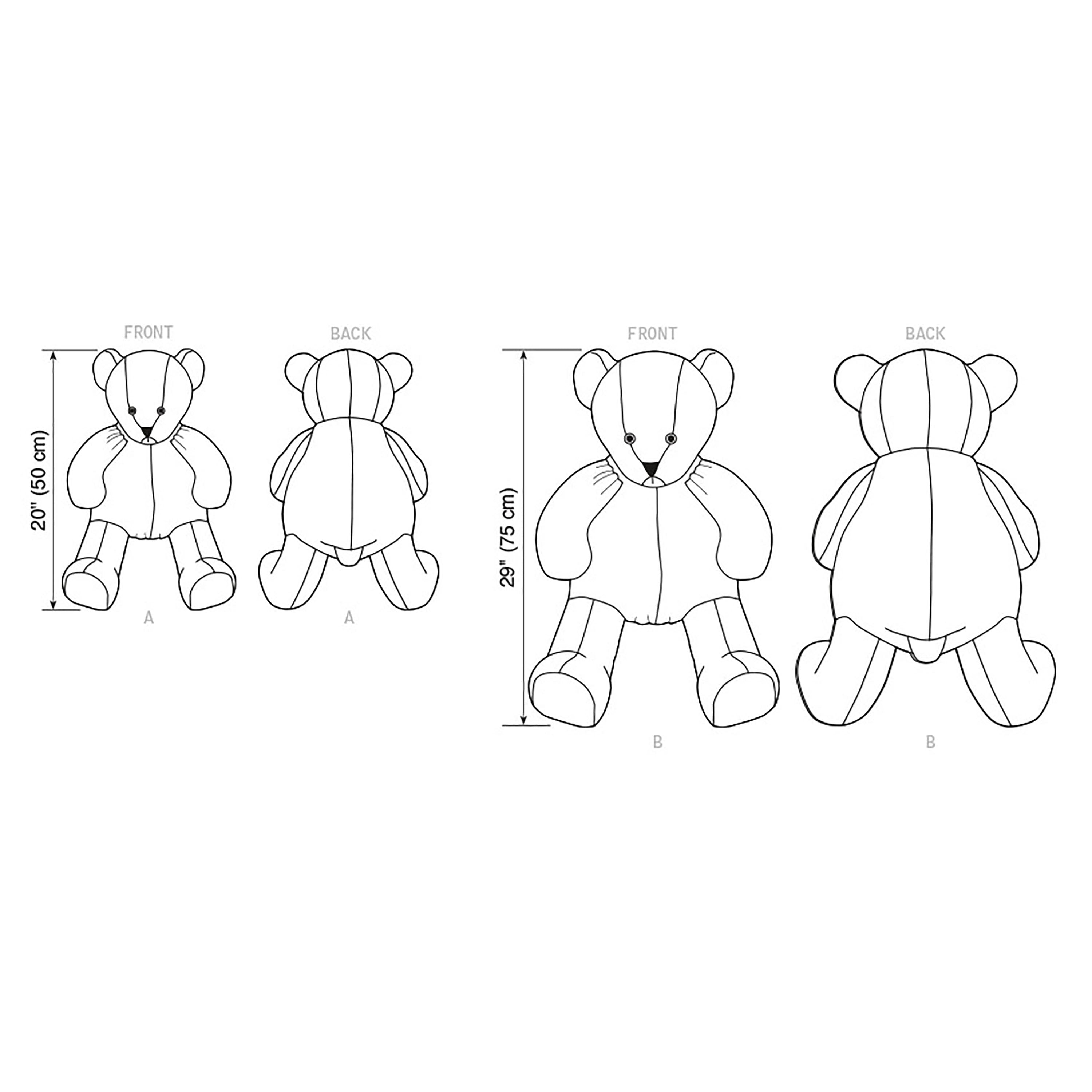 Simplicity Sewing Pattern S9307 - Plush Bears in Two Sizes – My Sewing Box