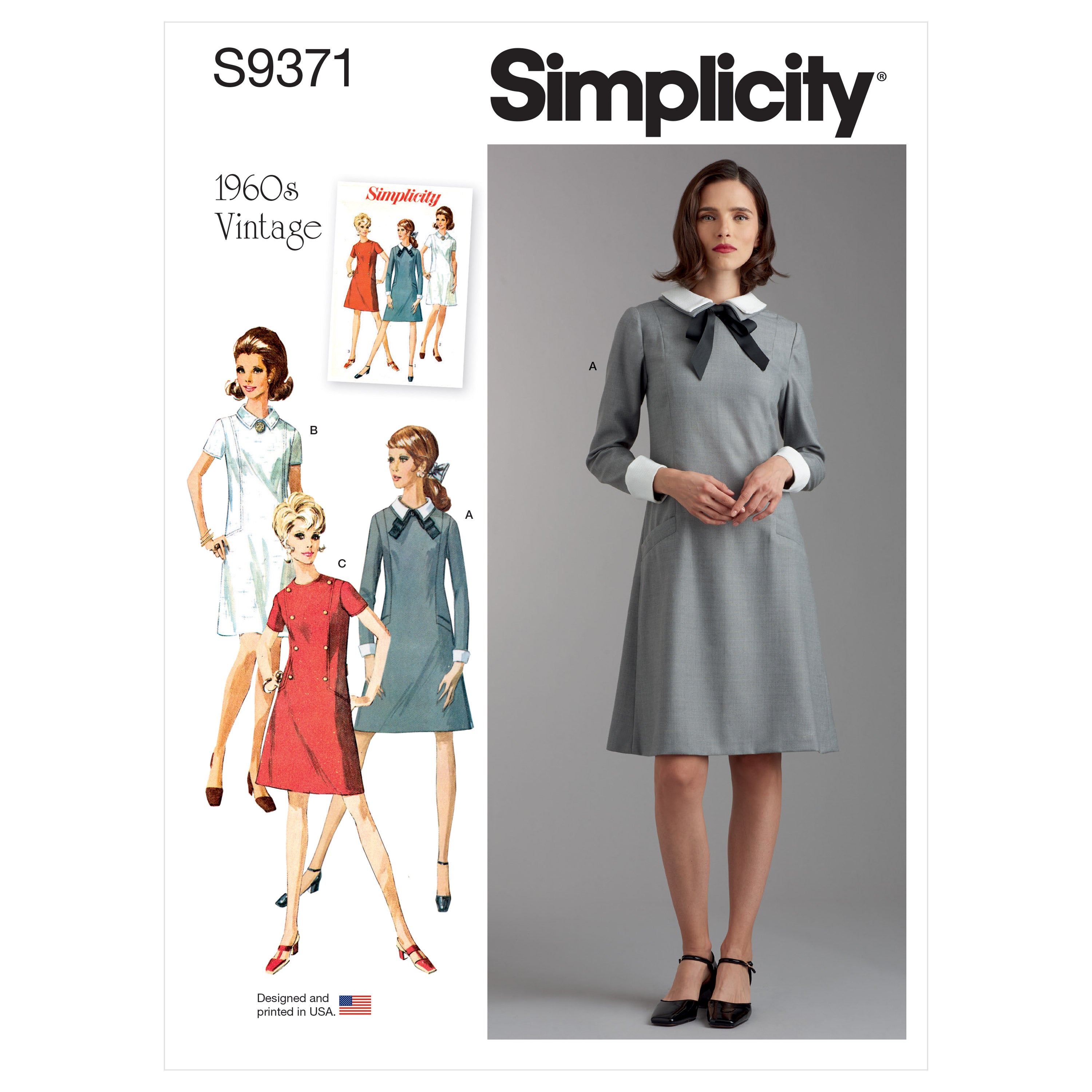 Simplicity Sewing Pattern S9371 - Misses' and Women's Dress with Colla ...