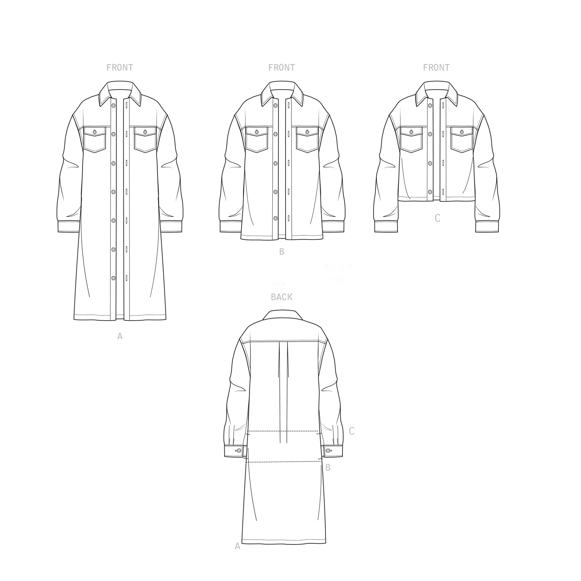 Simplicity Sewing Pattern S9388 - Unisex Shirt Jackets – My Sewing Box
