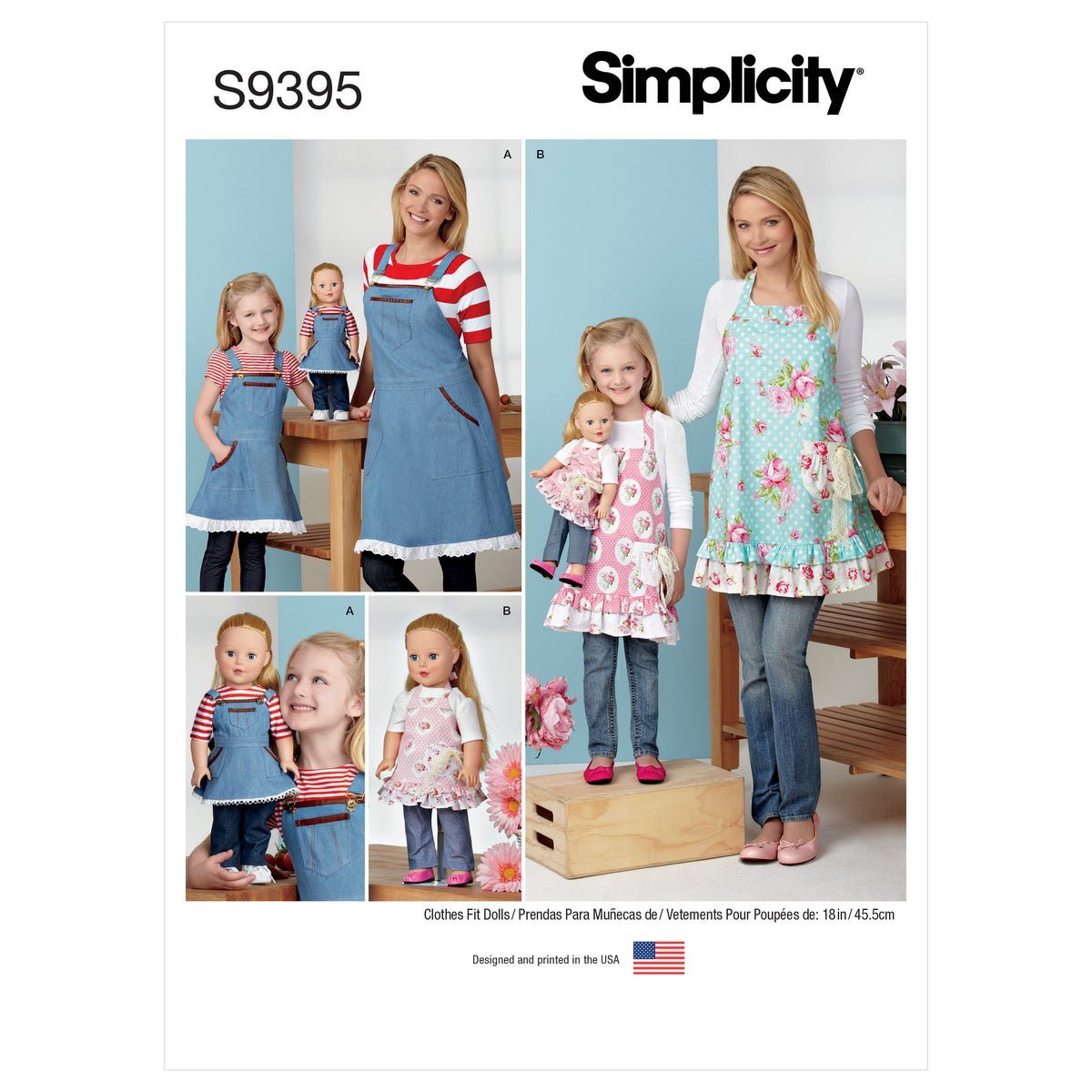 Simplicity Sewing Pattern S9395 - Aprons for Misses, Children and 18 ...