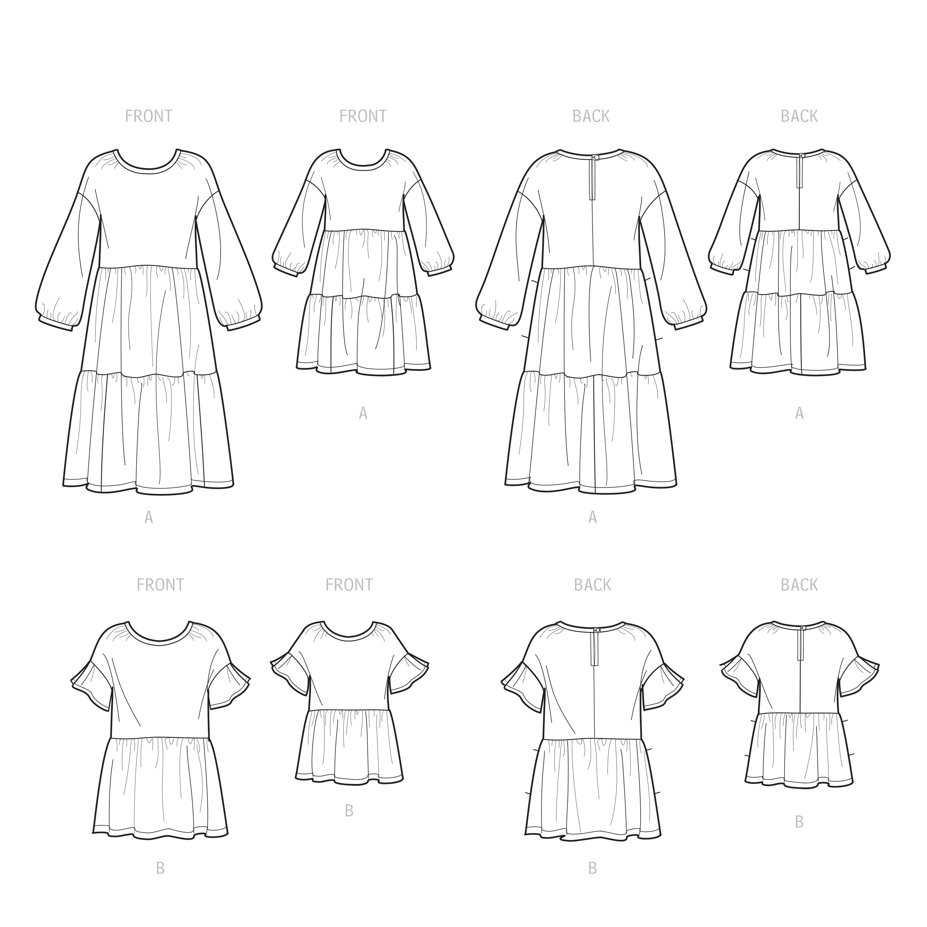 Simplicity Sewing Pattern S9454 - Children's and Misses' Dress and Top ...