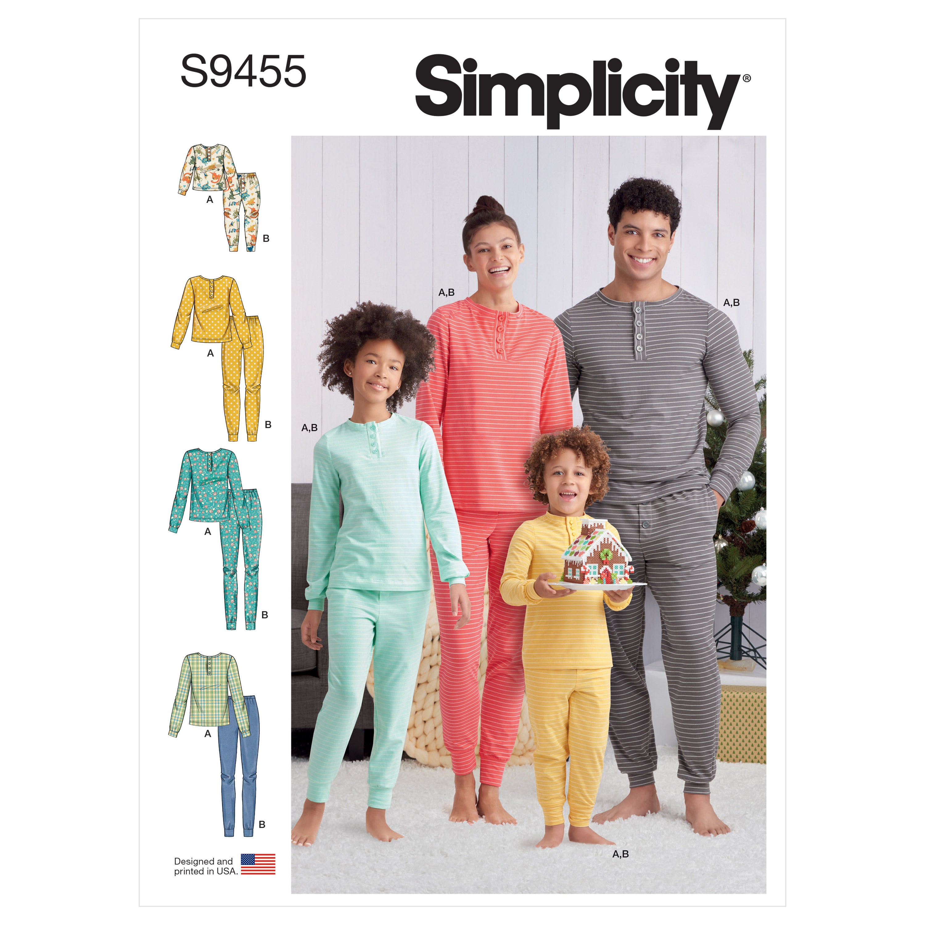Simplicity Sewing Pattern S9455 - Misses', Men's and Children's Knit P ...