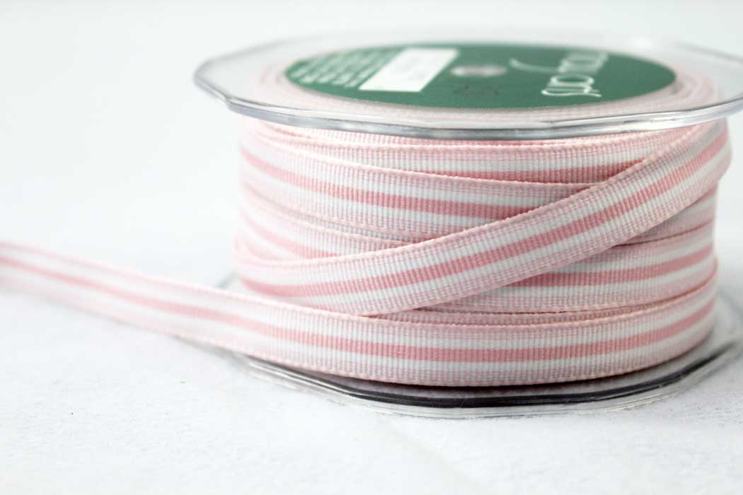 10mm Pink Slim Stripe Ribbon - May Arts | Ribbons and Trims – My Sewing Box