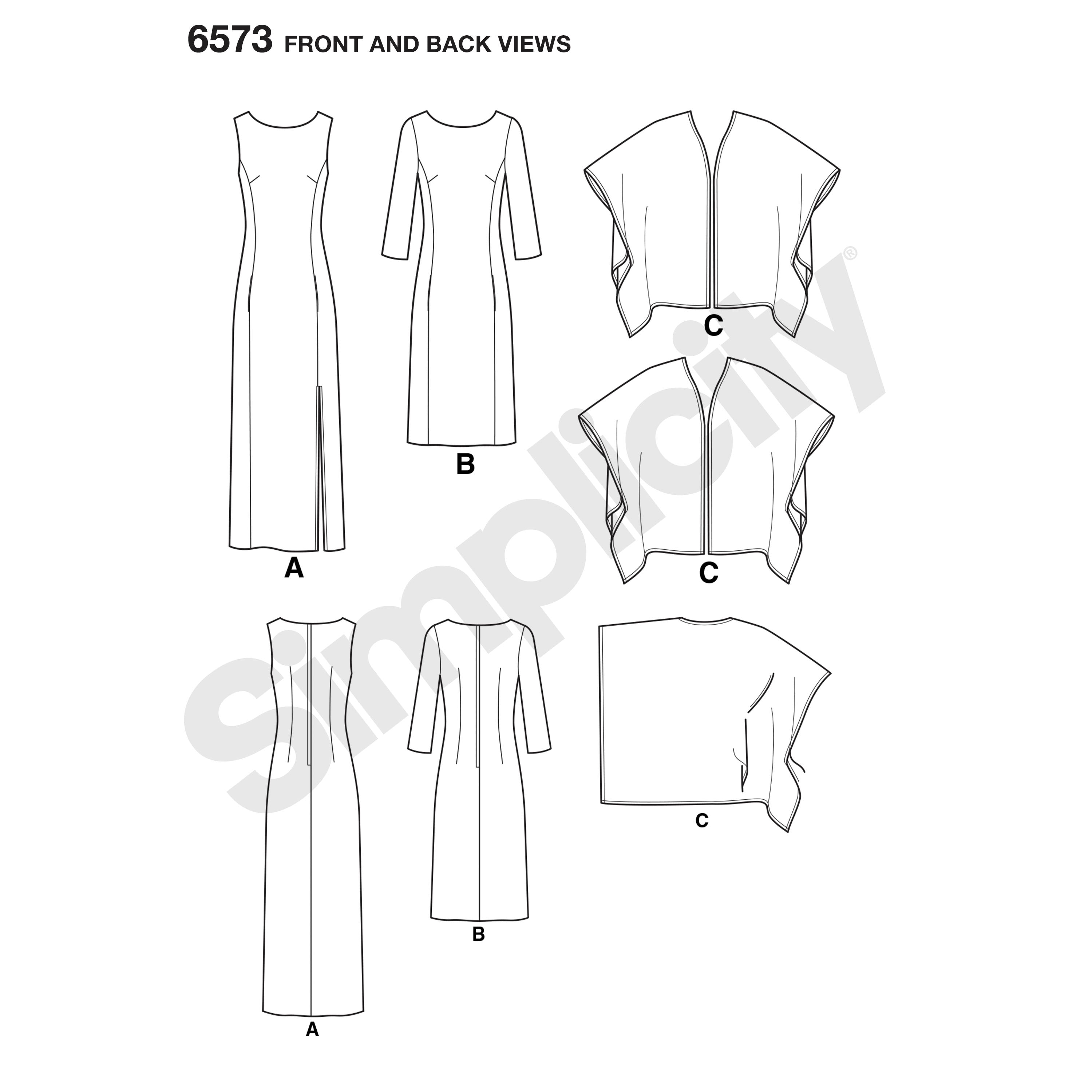 New Look Sewing Pattern 6573 - Misses' Dress and Wrap – My Sewing Box