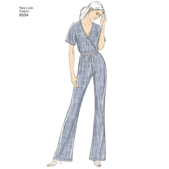 New Look Sewing Pattern 6554 - Women's Knit Jumpsuit and Dresses – My ...