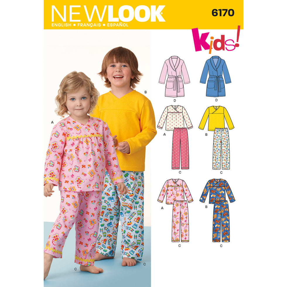 New Look Sewing Pattern 6170 - Toddlers' and Child's Pyjamas| Sewing ...