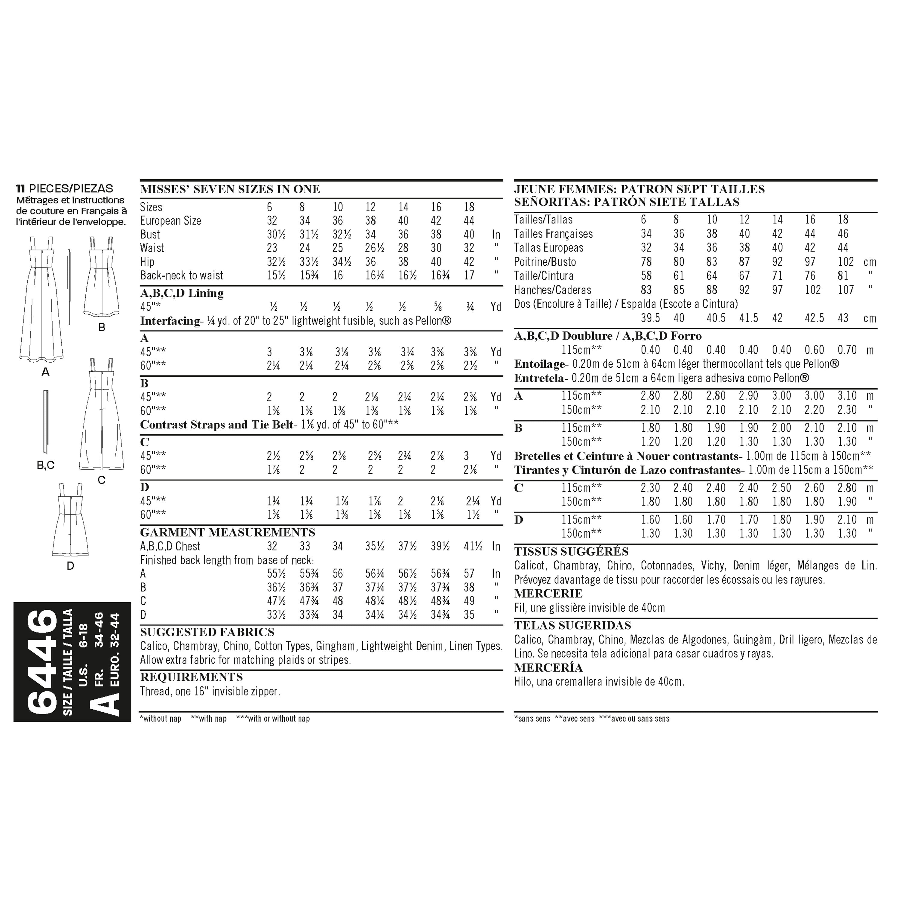 New Look Sewing Pattern 6446 - Misses' Jumpsuits and Dresses – My ...