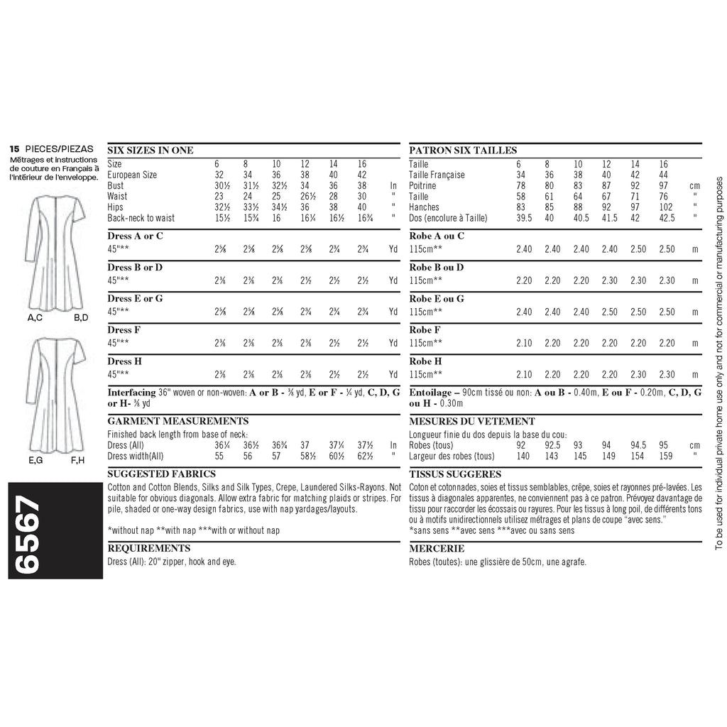 New Look Sewing Pattern 6567 - Misses Dresses – My Sewing Box