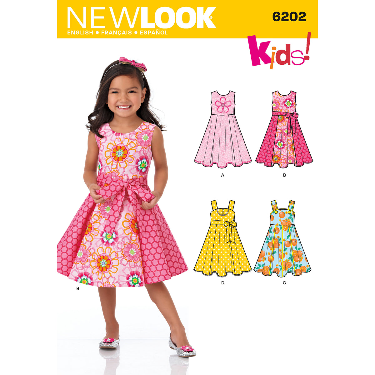 New Look Sewing Pattern 6202 - Child's Dress and Sash | Sewing Patterns ...