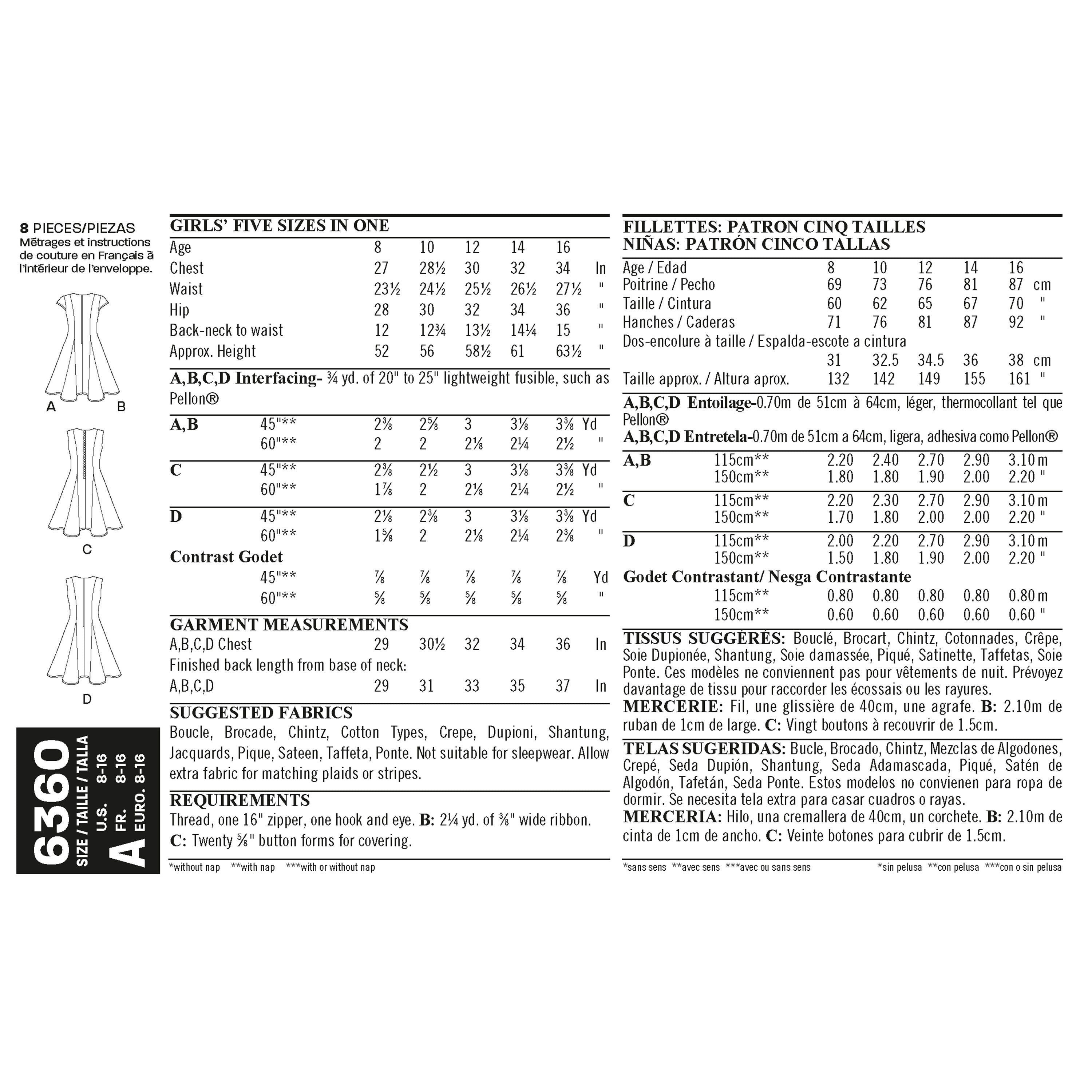 New Look Sewing Pattern 6360 - Girls' Sized for Tweens Dress | Sewing ...