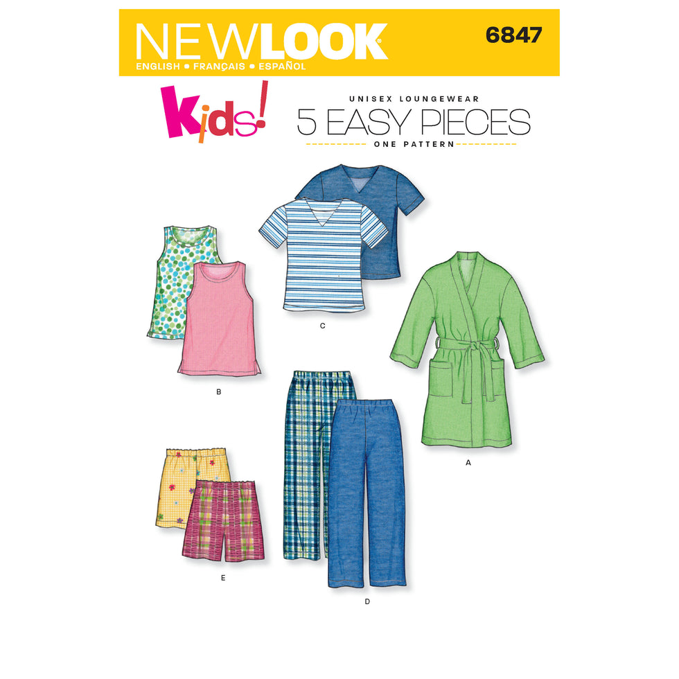 New Look Sewing Pattern 6847 - Child Sleepwear – My Sewing Box