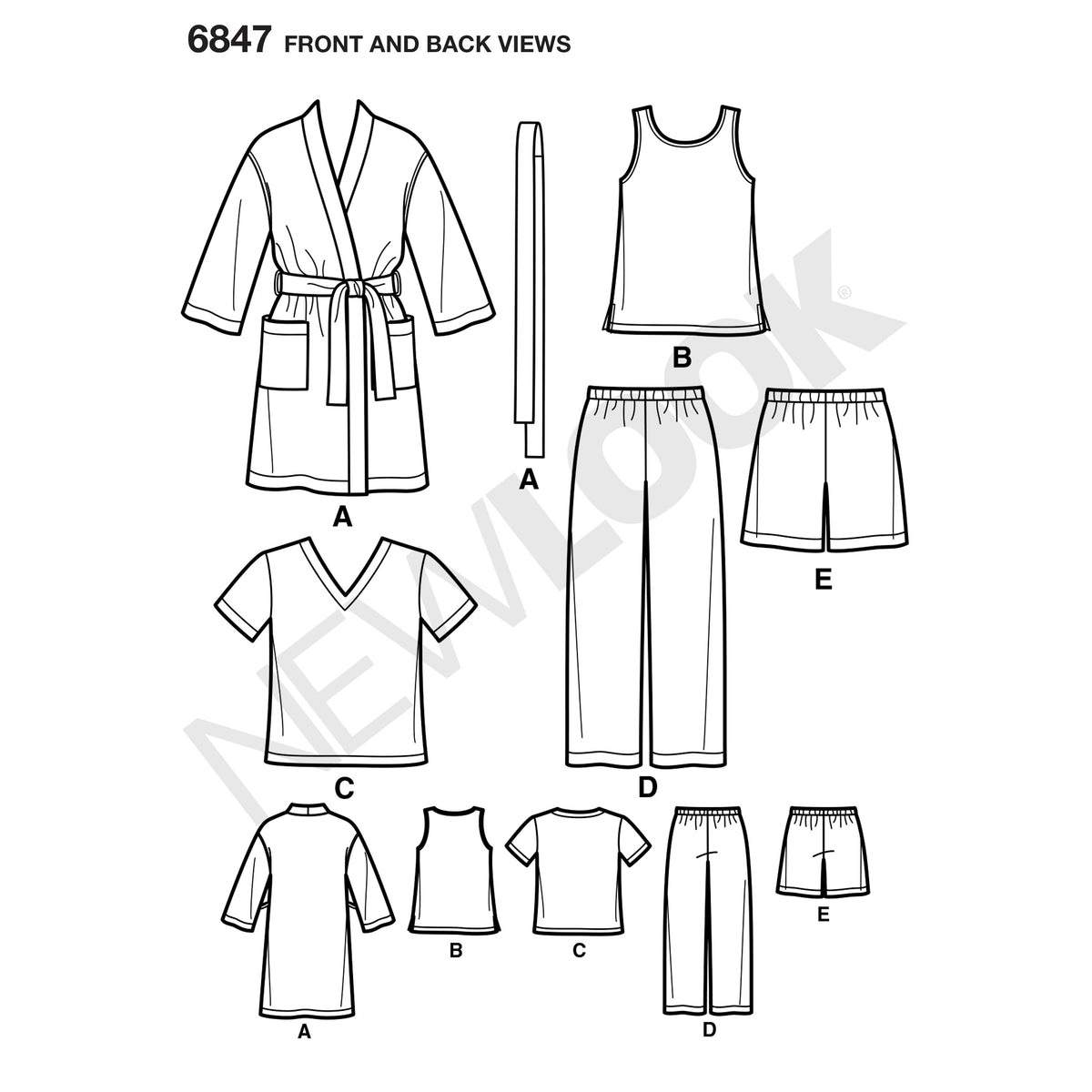 New Look Sewing Pattern 6847 - Child Sleepwear – My Sewing Box