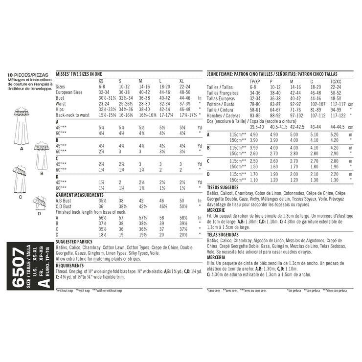 New Look Sewing Pattern 6507 - Women’s Dresses and Top – My Sewing Box