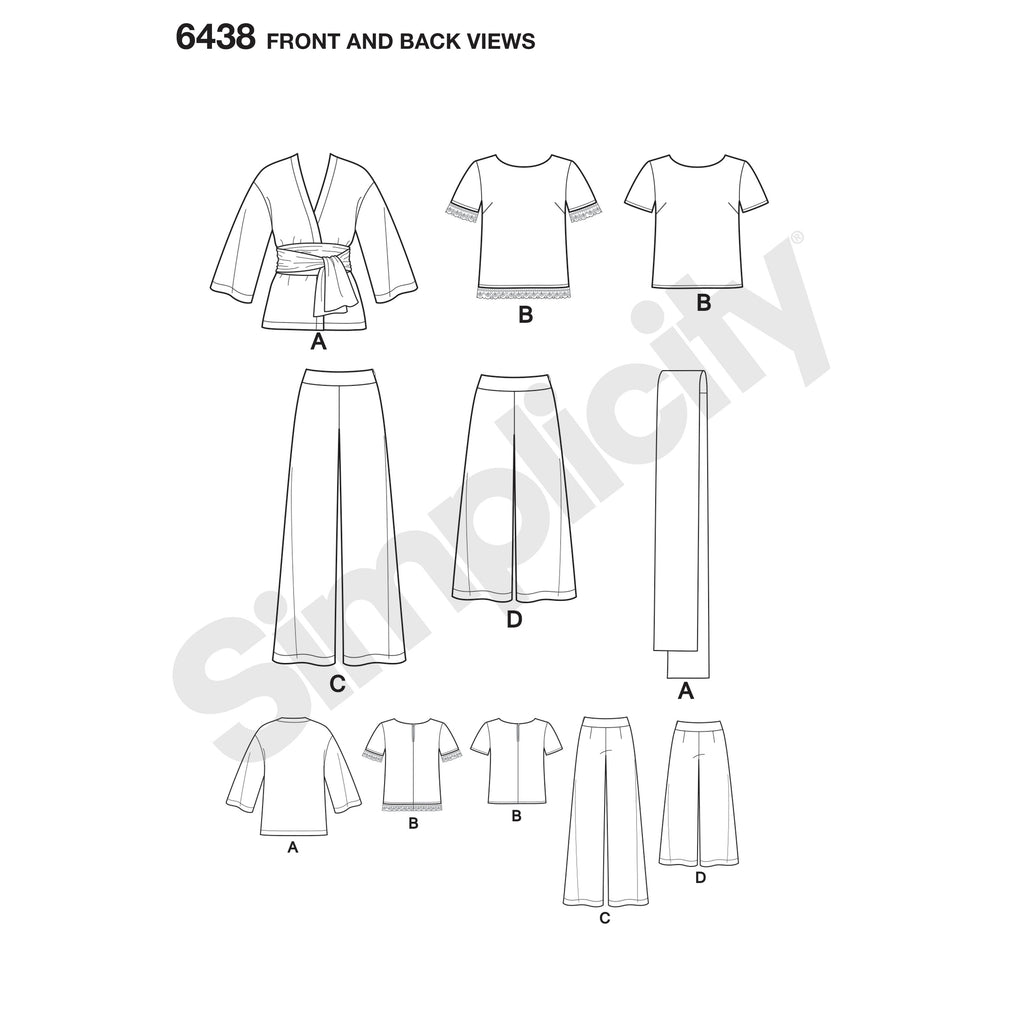 New Look Sewing Pattern 6438 - Misses' Easy Pants, Kimono, and Top – My ...
