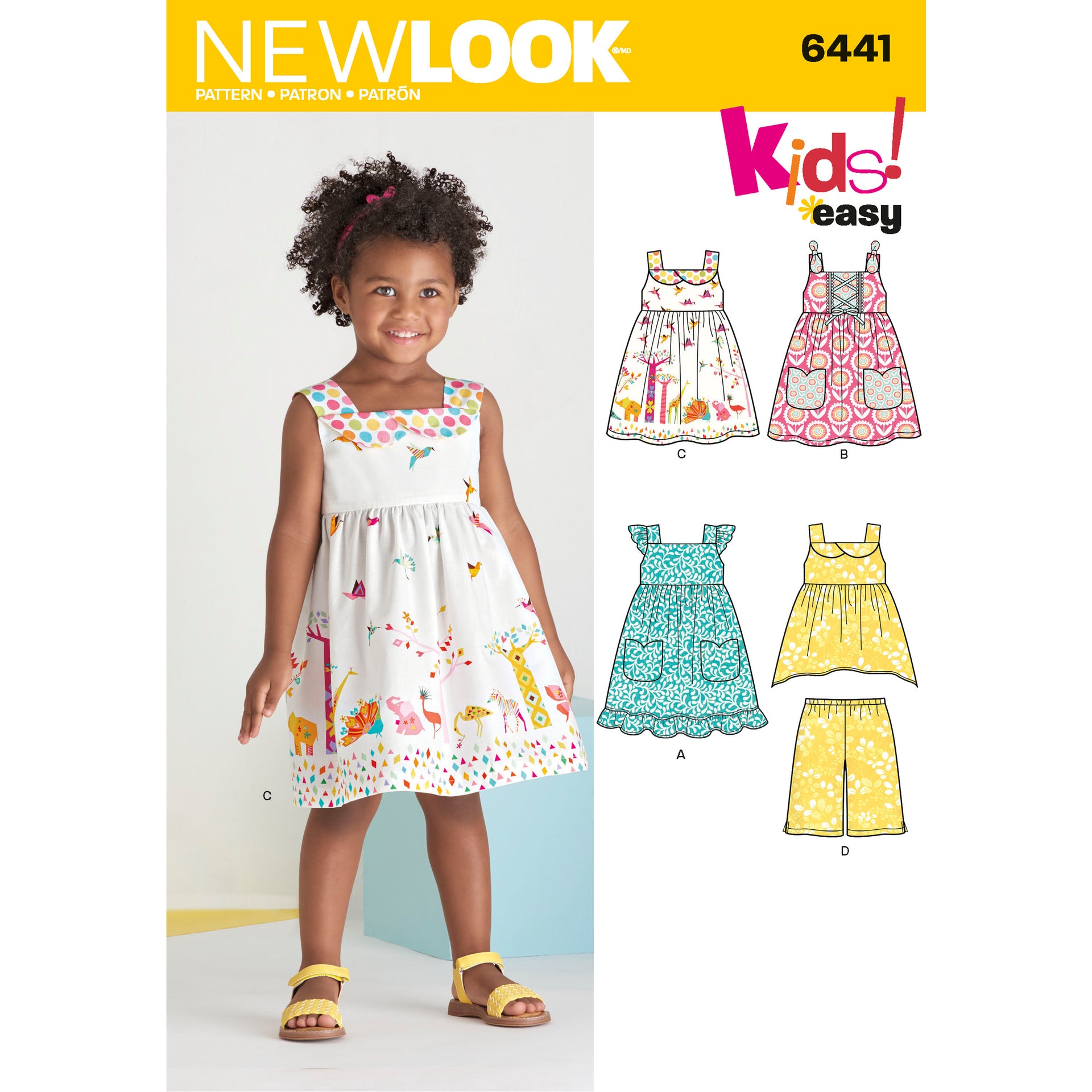 New Look Sewing Pattern 6441 - Toddlers' Easy Dresses, Top and Cropped ...