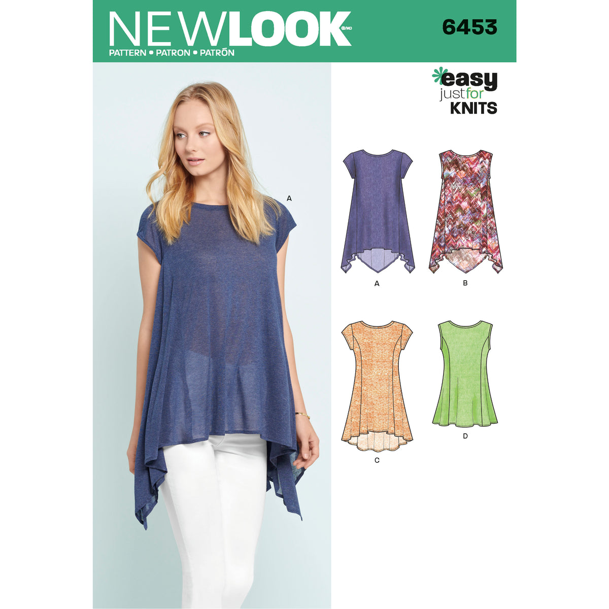 New Look Sewing Pattern 6453 - Misses' Easy Knit Tops – My Sewing Box