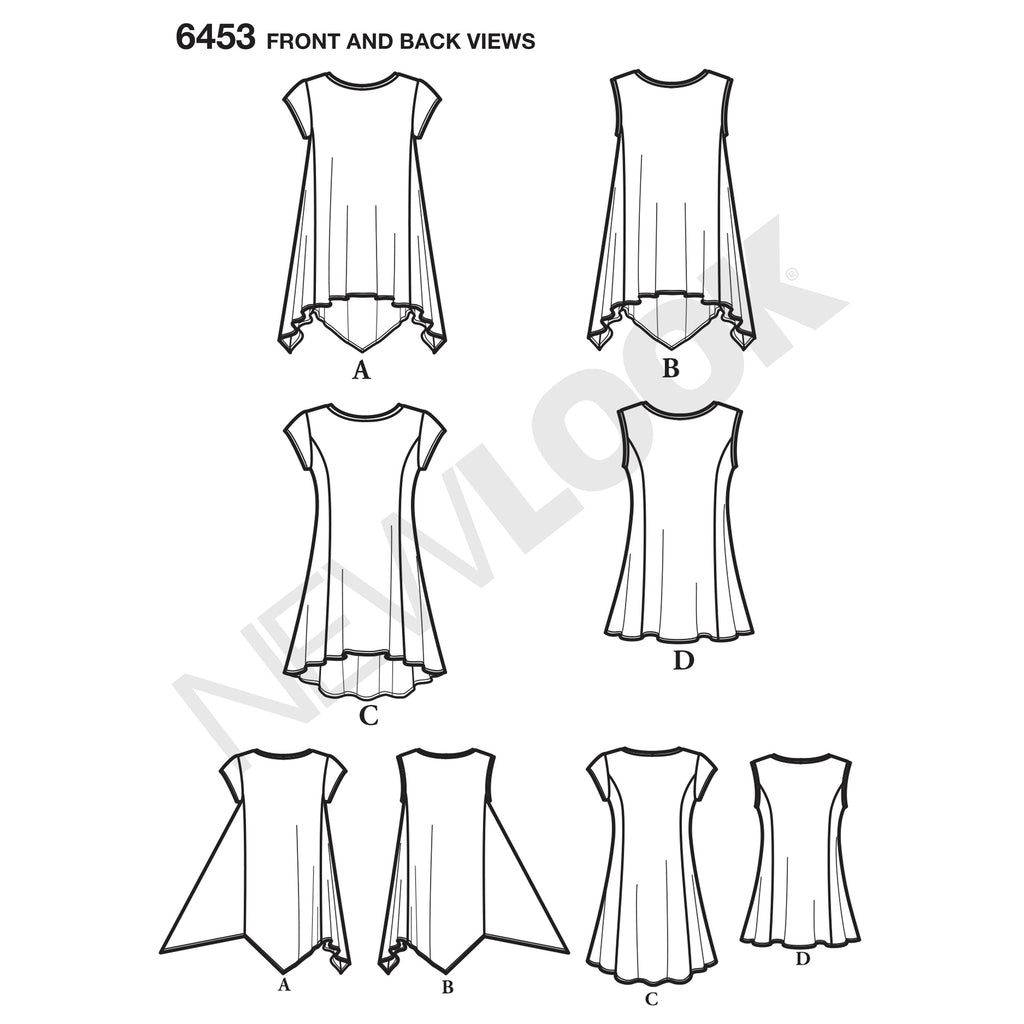 New Look Sewing Pattern 6453 - Misses' Easy Knit Tops – My Sewing Box