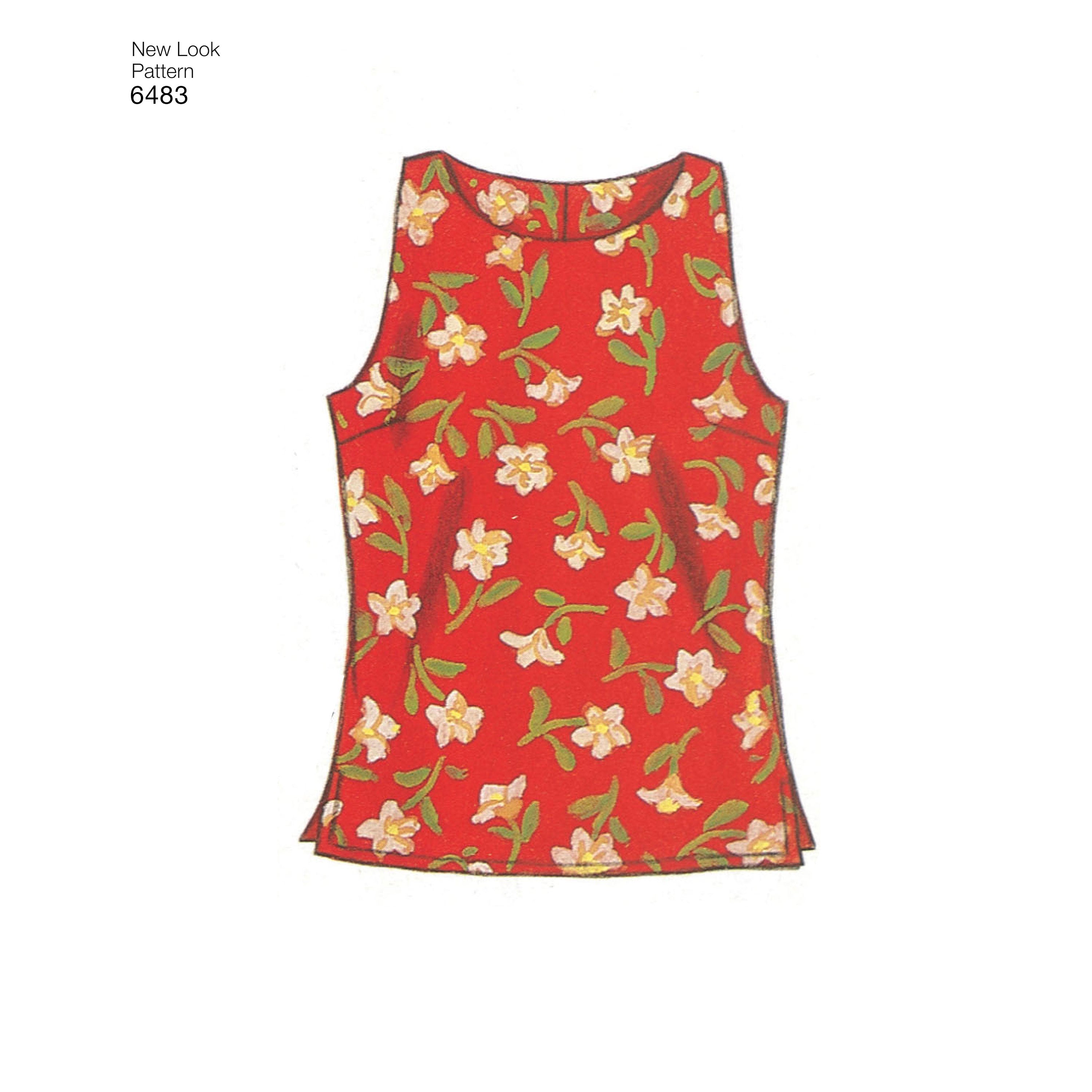 New Look Sewing Pattern 6483 - Misses Tops – My Sewing Box